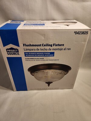 Project Source LED Flushmount Ceiling Light Fixtures Bronze NOS | eBay