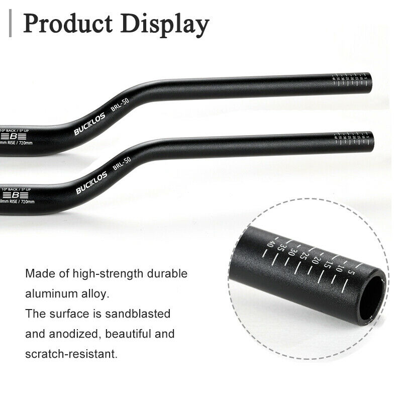 31.8mm Handlebar 720/780mm Aluminum MTB Road Bicycle 30/50/90mm Riser ...