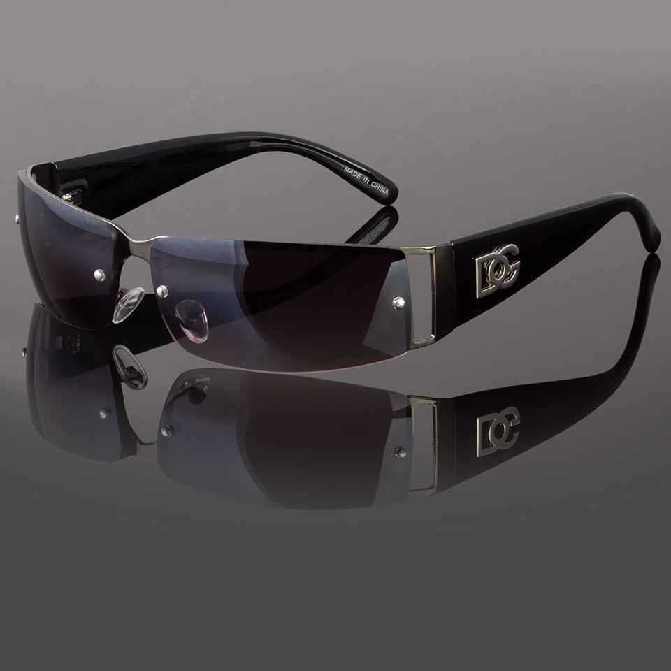 Men Women Rectangular Semi Mirror Designer Sunglasses Shades Fashion ...