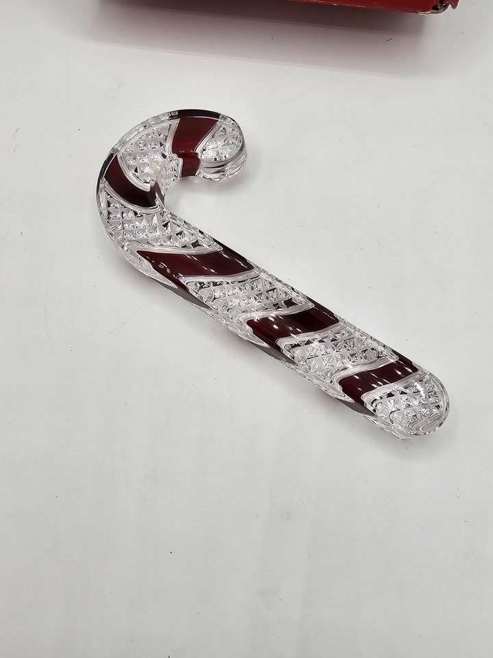 Waterford Crystal Candy Cane Ornament Christmas NIB | eBay