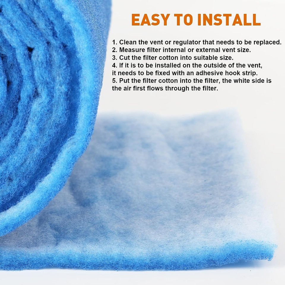 Vent Filter Air Vent Filters Kit - Cut Size Fit Floor Vent Filters for ...