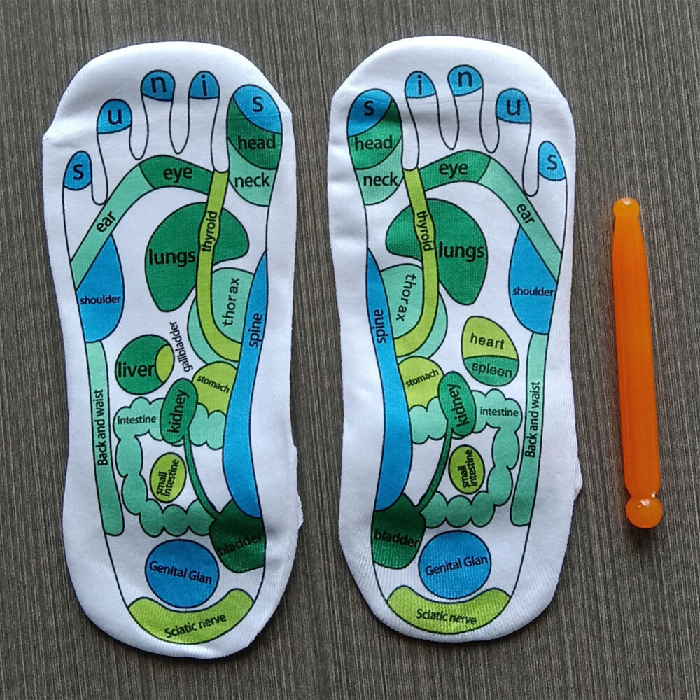 1 Pair Acupressure Reflexology Socks Foot Acupoint Socks With Massage ...