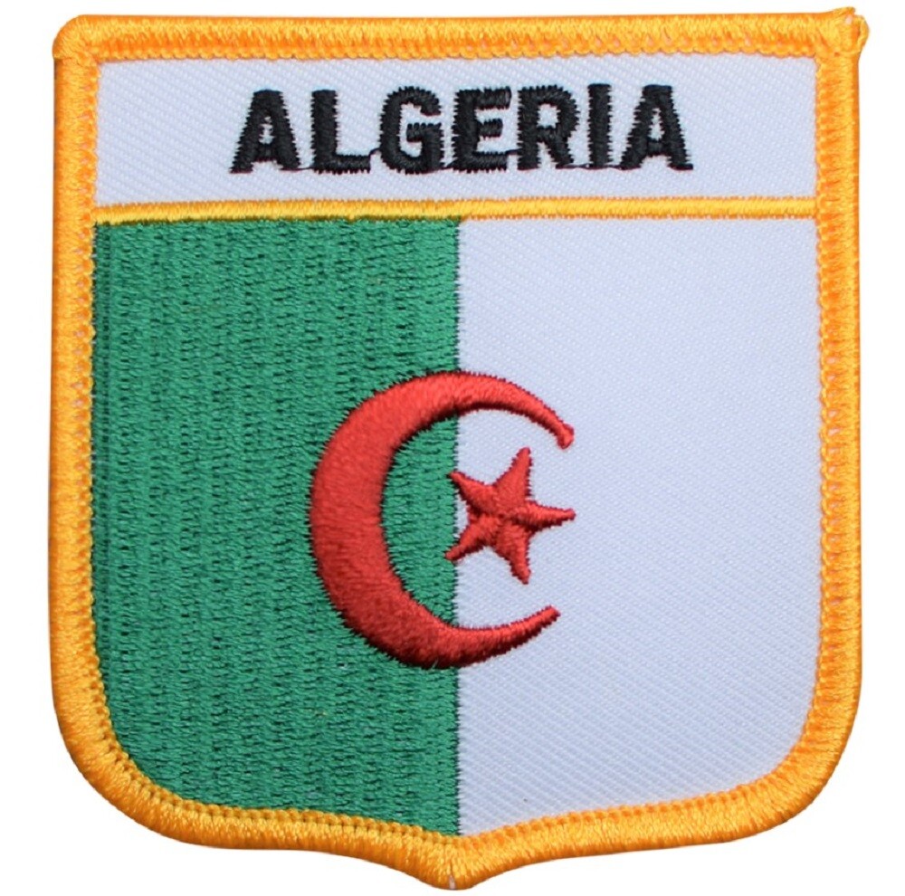 Algeria Patch - Flag Shield Embroidered Badge 2.75" (Iron Or Sew On) | eBay