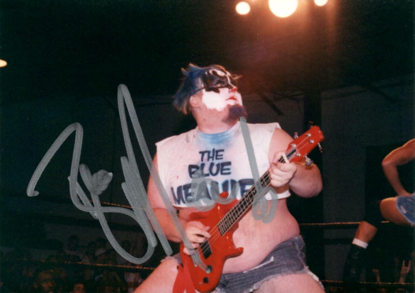 The Blue Meanie Signed Original 4x6 ECW Wrestling Photo Wrestler WWE ...