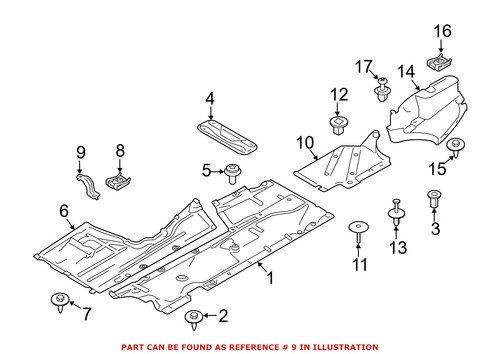Genuine OEM Floor Pan Splash Shield Bracket For BMW 51757241832 | eBay