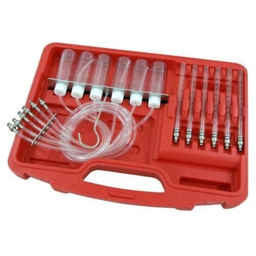 DIESEL INJECTOR FLOW METER 6 CYLINDER ADAPTOR SET COMMON RAIL LEAK OFF ...