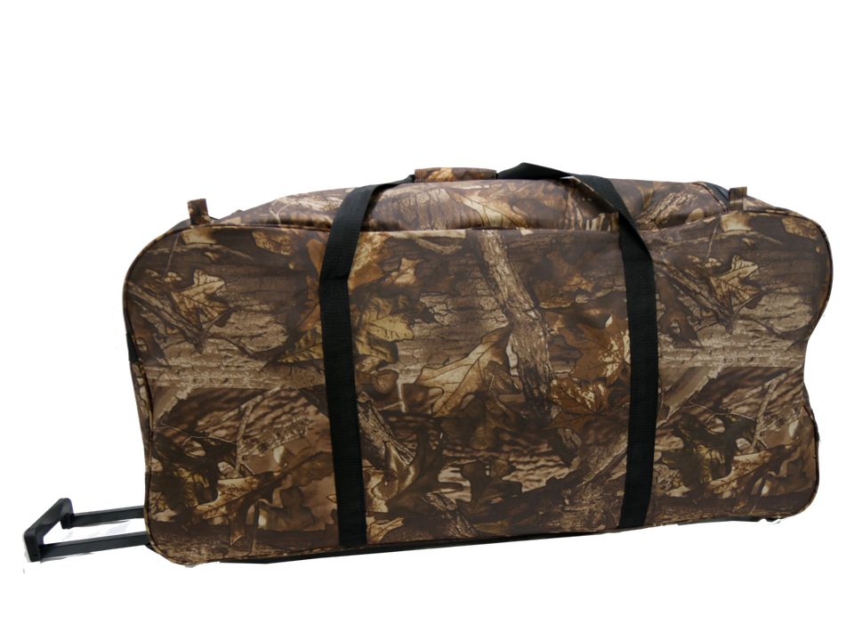 Real Tree Camo Hunting Rolling Duffle Bag in 22"/30"/36" with 3 Colors ...