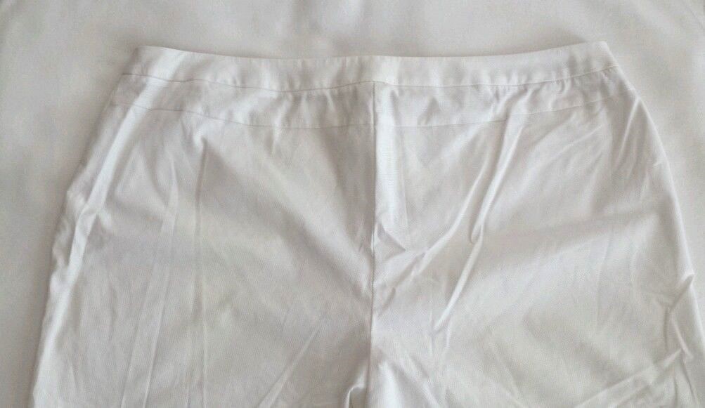 CHARTER CLUB $89 NEW White Tummy Slimming Crop Textured Pants Plus 18W ...