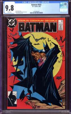 BATMAN #423 CGC 9.8 WHITE PAGES // TODD MCFARLANE COVER DC COMICS 1988 ...