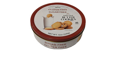 Traditional Danish Cookies 11 Oz Sugar Free Butter Cookie Container ...