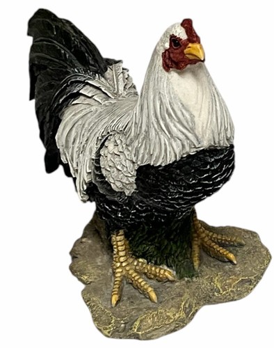 Rooster Chicken Figure Statue On Pedestal Farmhouse Décor 7” Vintage | eBay