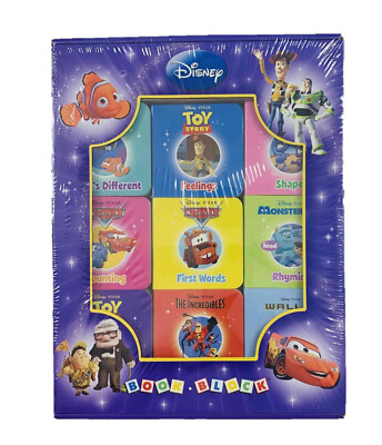 Disney Pixar Educational Book Block with 9 Chunky Board Books in a Case ...