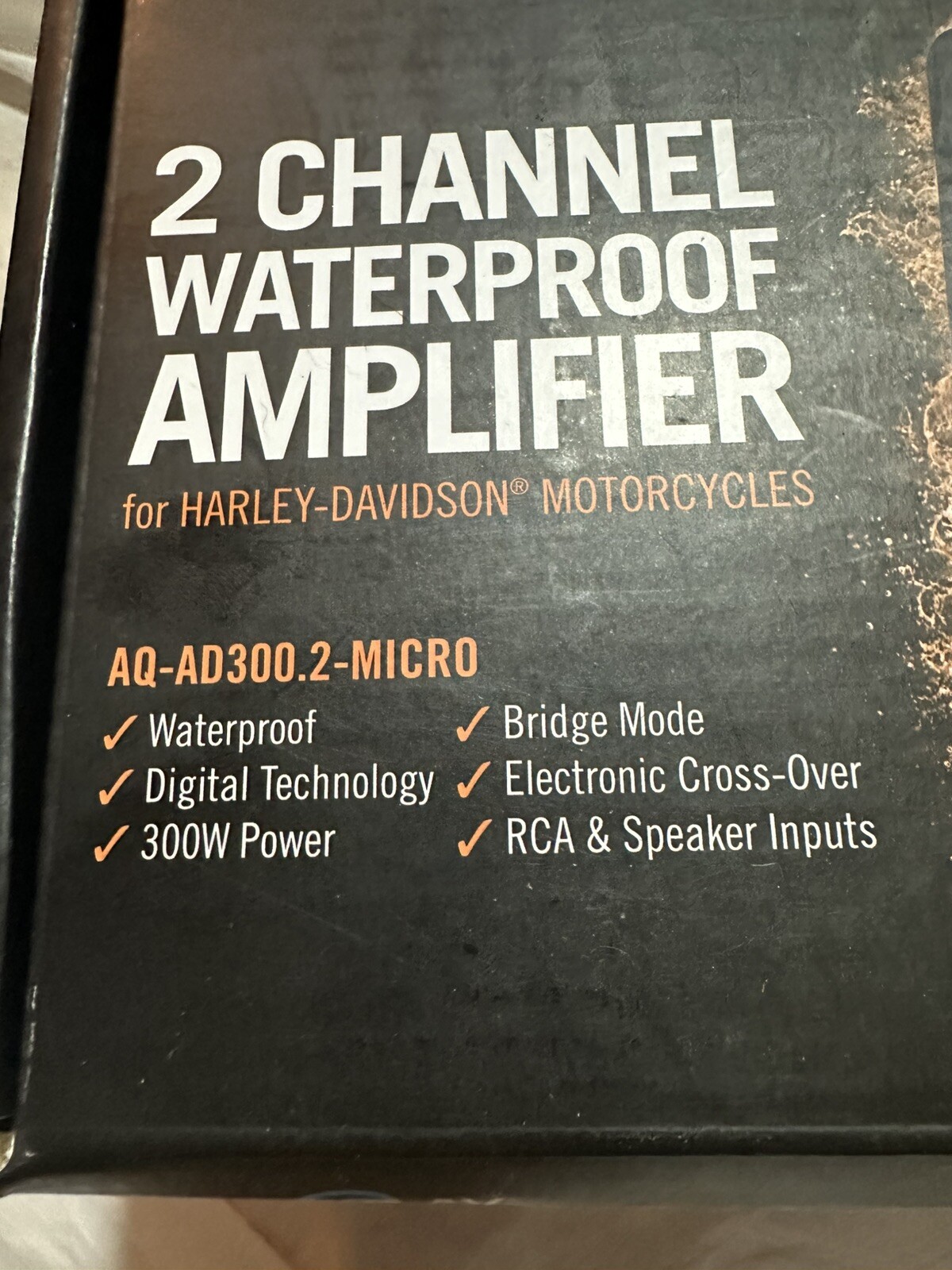 Aquatic AV AQ-AD300.2-MICRO 2-Channel Waterproof Amplifier 4 Harley ...