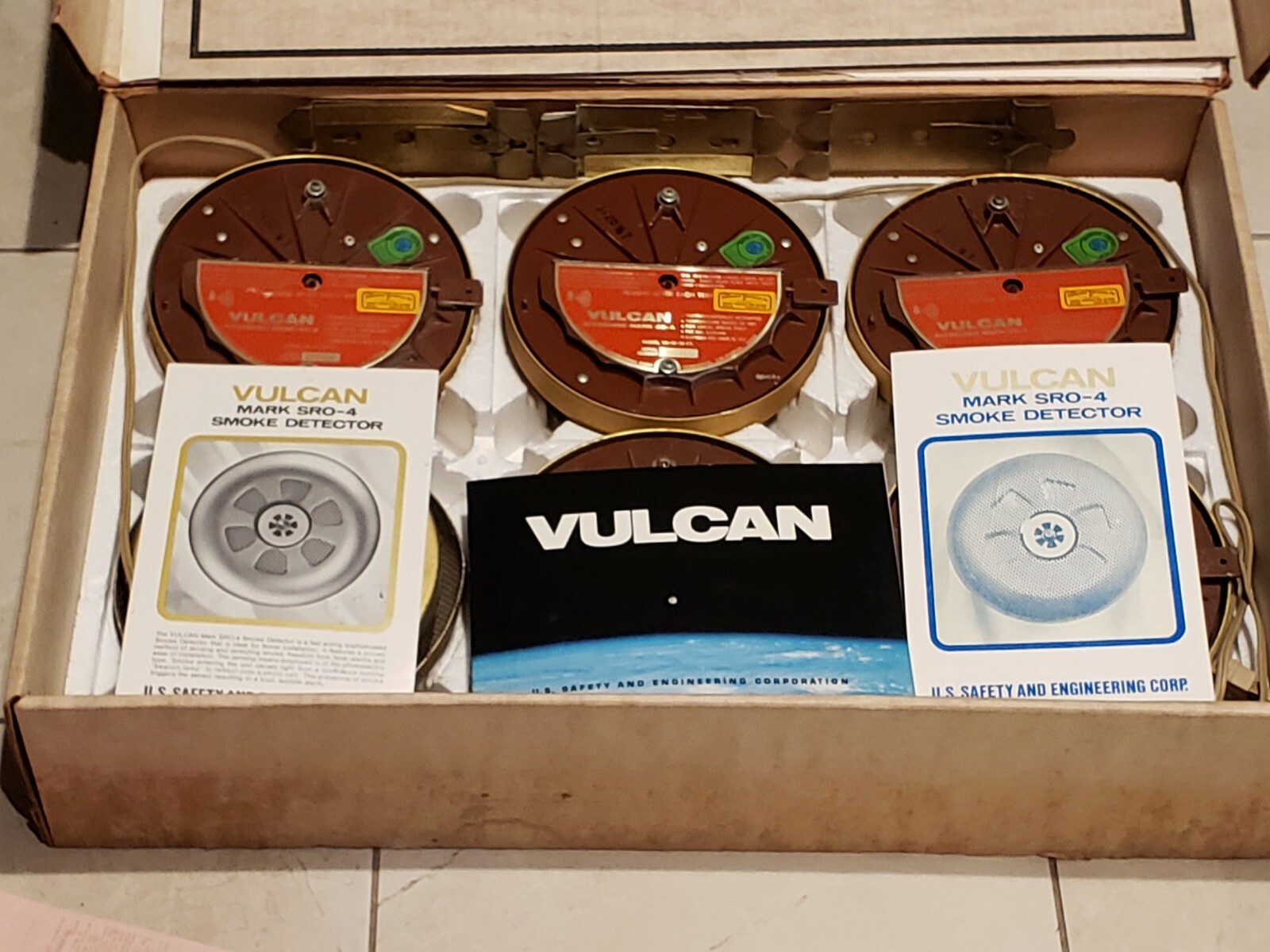 Vintage Vulcan Mark 30 Fire Alarm Complete Set + Smoke Detector Mark ...
