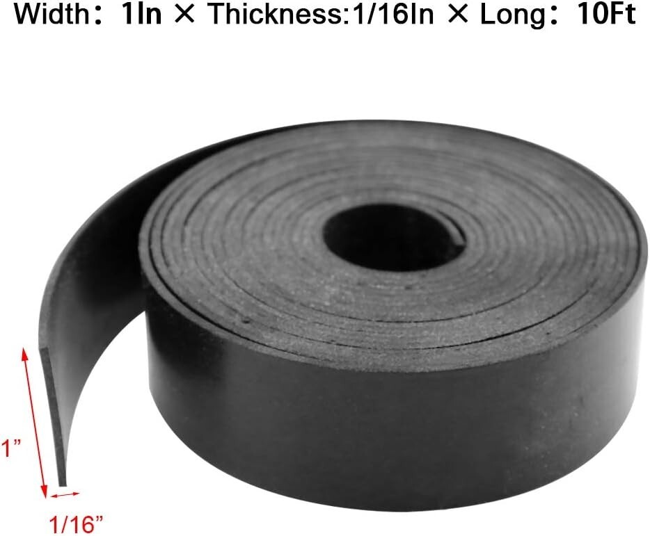 Neoprene Rubber Strips Solid Rubber Sheets Rolls & Strips for Craf (1In ...
