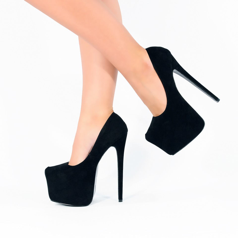 Womens Stiletto Platform High Heels Ladies Slip On Wedding Prom Party ...