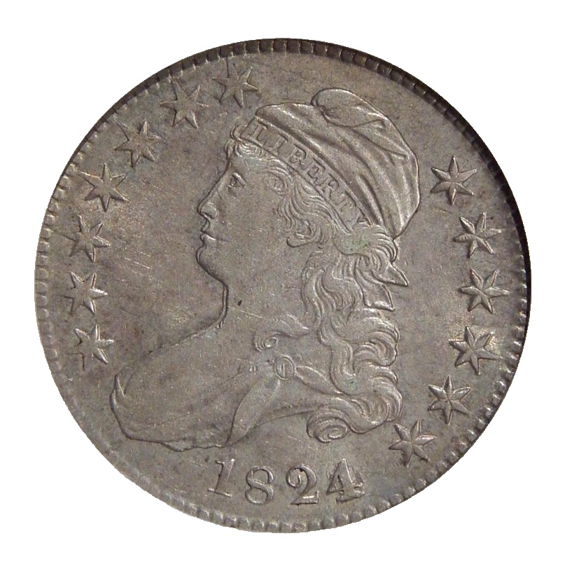 1824/VARIOUS DATES 50c ANACS AU 53 O-103 - SILVER CAPPED BUST HALF ...