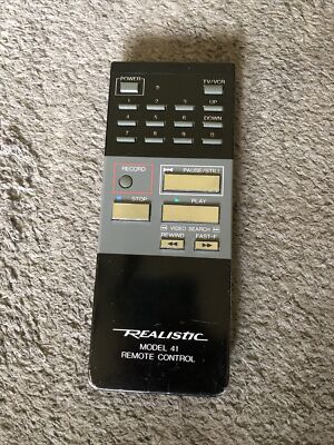Realistic Model 41 VCR Remote Control RRMCG0163GESA Vintage *TESTED* | eBay