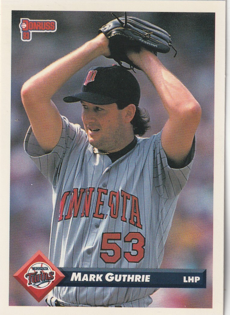 FREE SHIPPING-MINT-1993 Donruss Mark Guthrie #714 TWINS PLUS BONUS ...