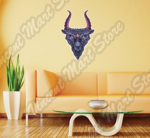 Goat Devil Eye Satan Hell Evil Monster Wall Sticker Room Interior Decor ...