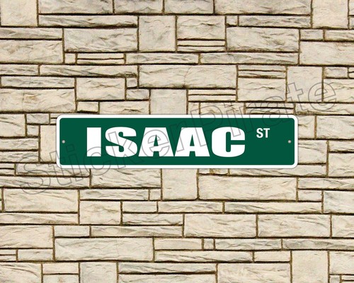 *Aluminum* Isaac 4" x 18" Metal Novelty Street Sign SS 1788 | eBay
