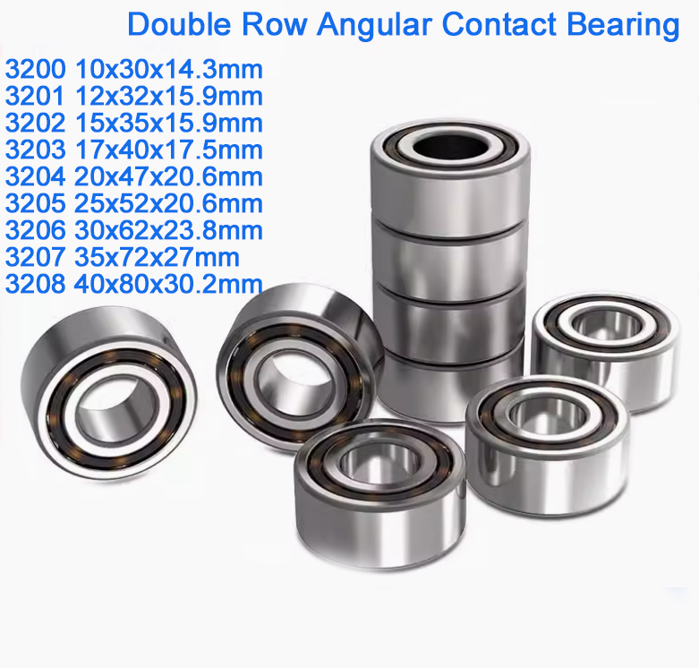 Double Row Angular Contact Bearing 3200/1/2/3/4/5/6/7/8 Sealed Bearing ...