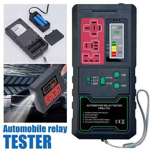 New 12V/24V Car Relay Tester Auto Diagnostic Tools Electronic Relay ...