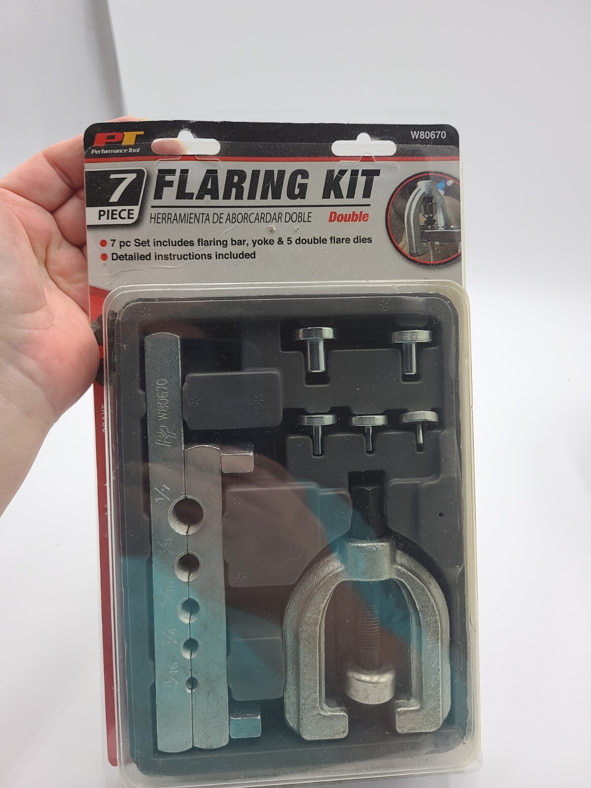 Performance Tool 7 Piece Flaring Fit, Flaring Bar,Yoke, 5 Double Flares ...