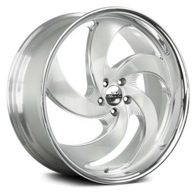 22 inch 22x9 Strada RETRO 5 Brushed Silver wheels rims 5x120 +25 | eBay