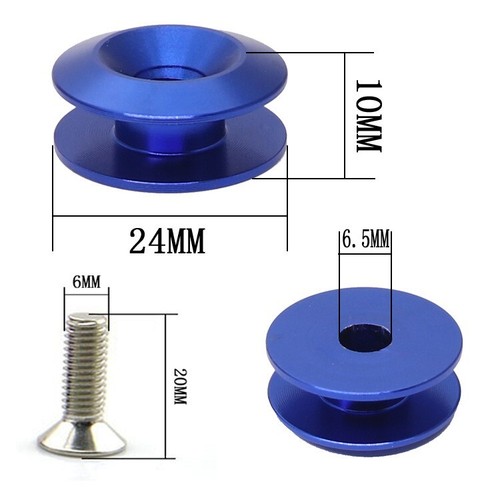 Blue Aluminum JDM Quick Release Fasteners Bumper Car Trunk Fender Hatch ...