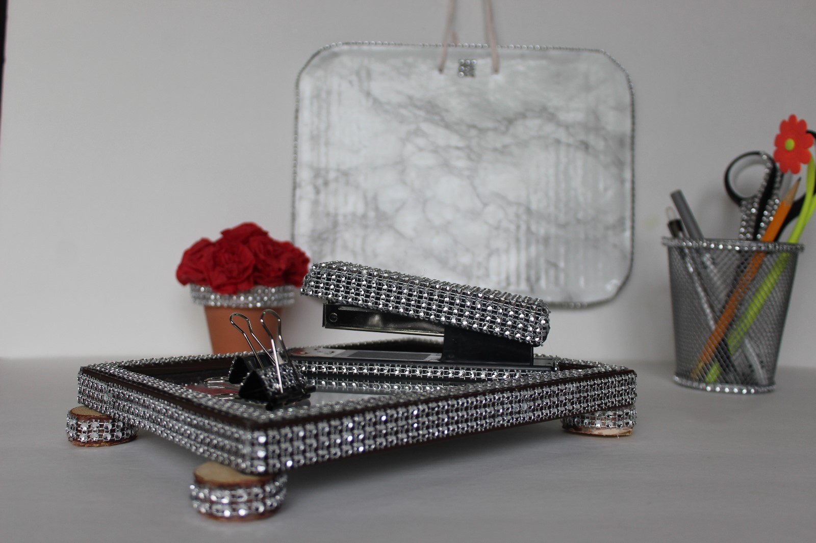 Set of 10 Bling Office desk accessories Desktop accessories Dorm room ...