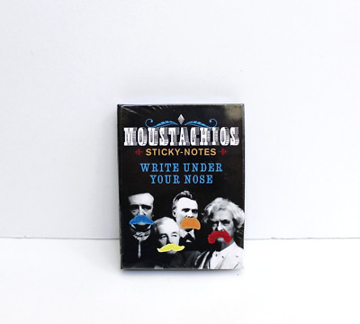 Moustachios Mustache Shaped Write Under Your Nose Sticky Notes Booklet ...