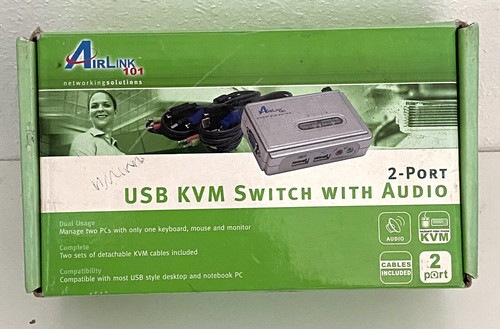 Airlink101 USB KVM Switch with Audio NEW AKVM-U22 | eBay
