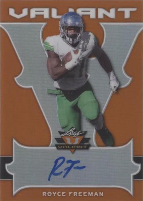 2018 Leaf Valiant - Royce Freeman #BA-RF1 Orange /35 (AU, RC) for sale ...