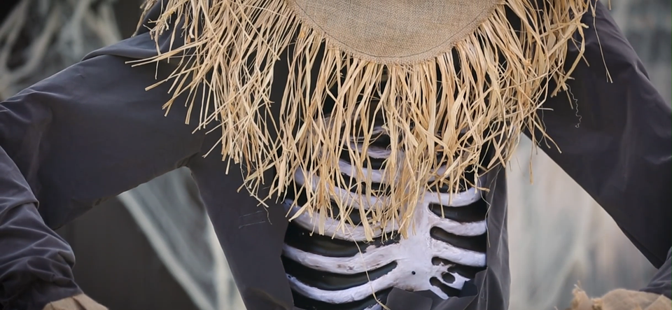 Animated Scarecrow Halloween Prop 8.5Ft Animatronic Haunted House Life ...