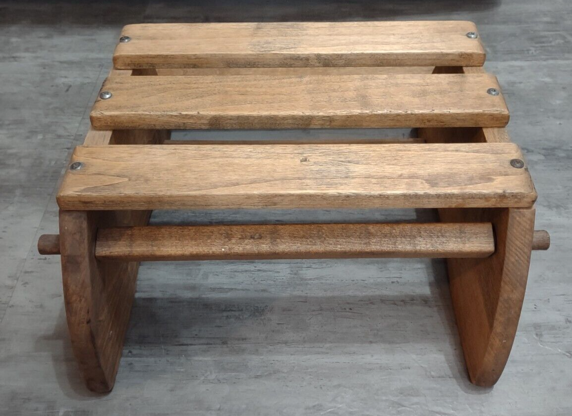 Vintage Children's Wooden Chair Step Stool Combo Sit and Stand | eBay