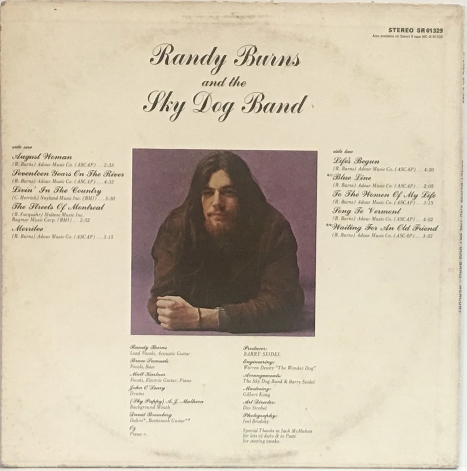 RANDY BURNS AND THE SKY DOG BAND 1971 WLP VG | eBay