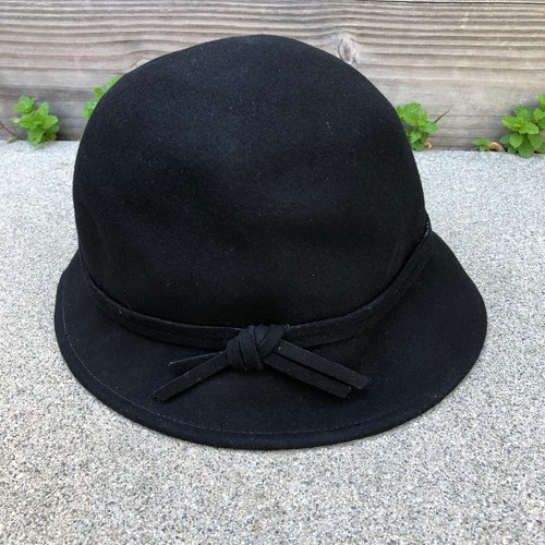 CROFT & BARROW 100% Wool Hat Women's Packable Black Cap Travel Sun Hat ...