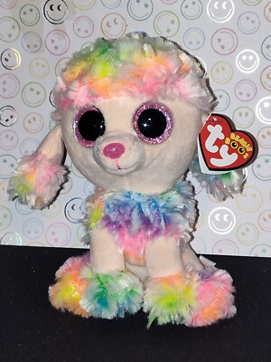 RAINBOW TY Beanie Boos Poodle (Glitter Eyes) MWMTs | eBay