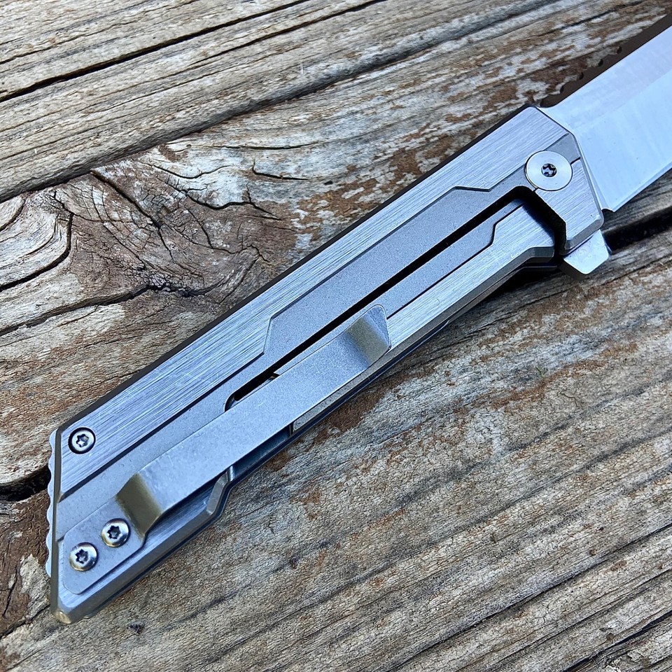 Stainless Steel EDC Pocket Knife, Ball Bearing Pivot, D2 Steel Blade | eBay