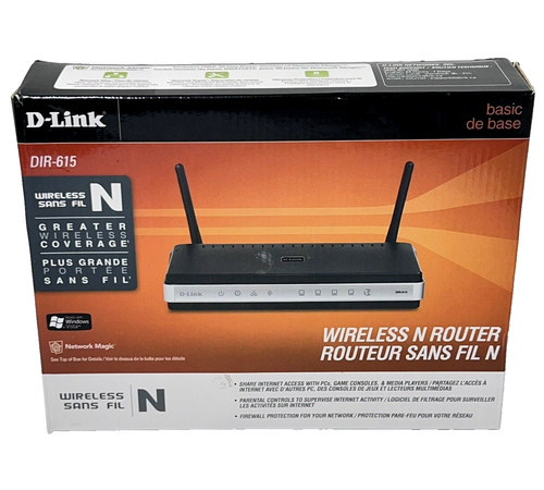 D-Link Router DIR-615 Wireless N 300 Wifi 4 Port 10/100 Networking N300 ...