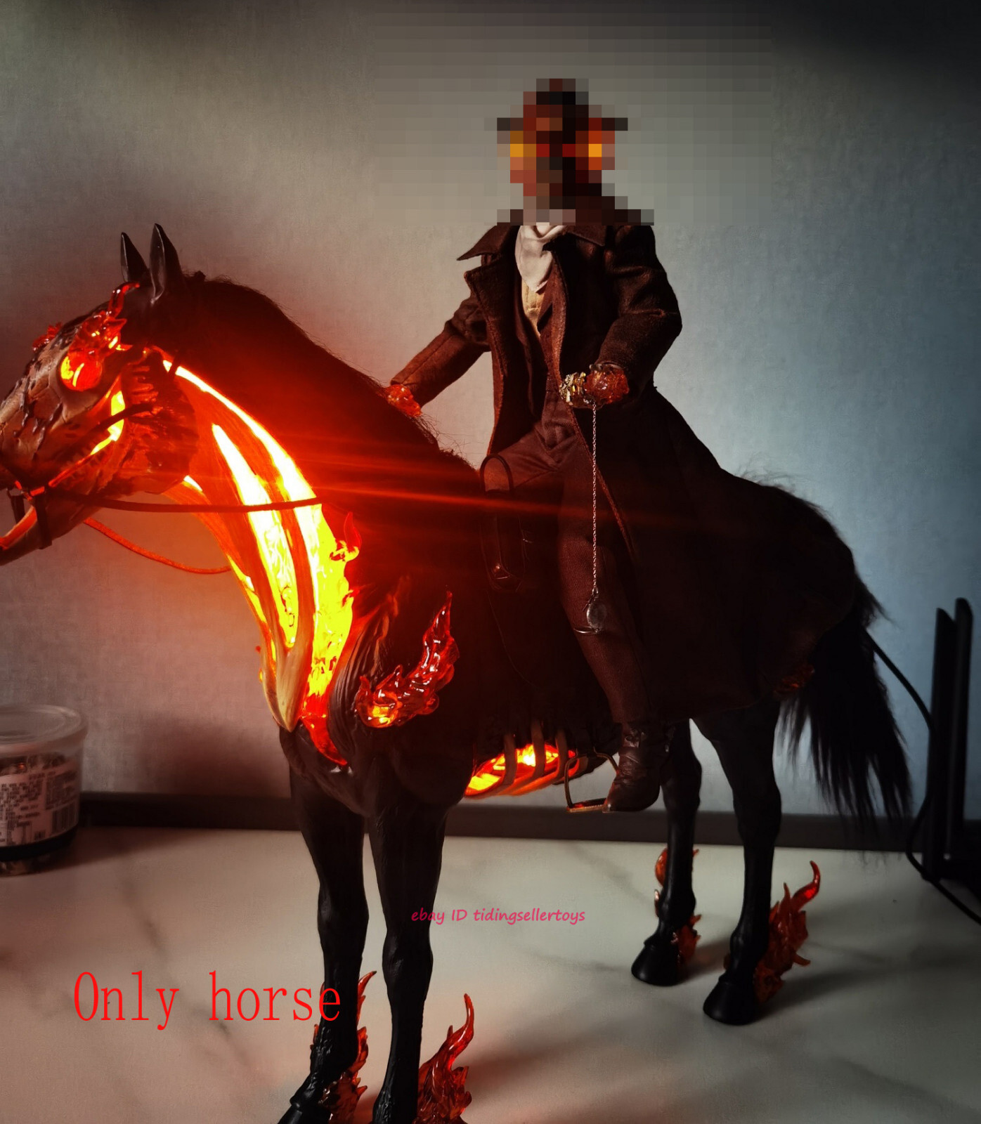 Thunder Toys Horse Ghost Rider Hell Ranger Cowboy For 1/6 Figure LED ...