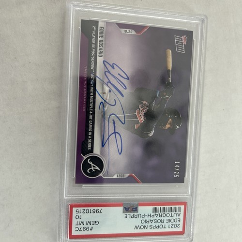 2021 Topps Now Eddie Rosario Autographed #997C 14/25 PSA 10 | eBay