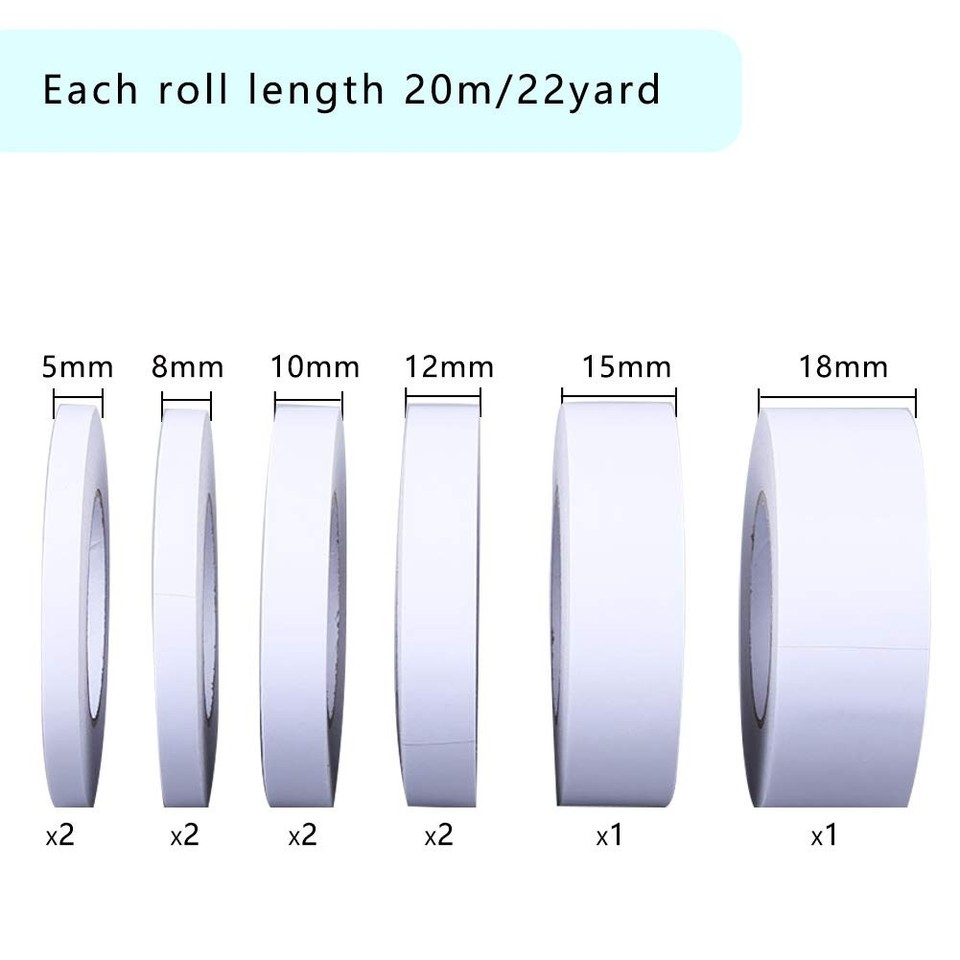 10 Rolls Double Sided Adhesive Tape Heavy Duty Two Sided Tape Double ...