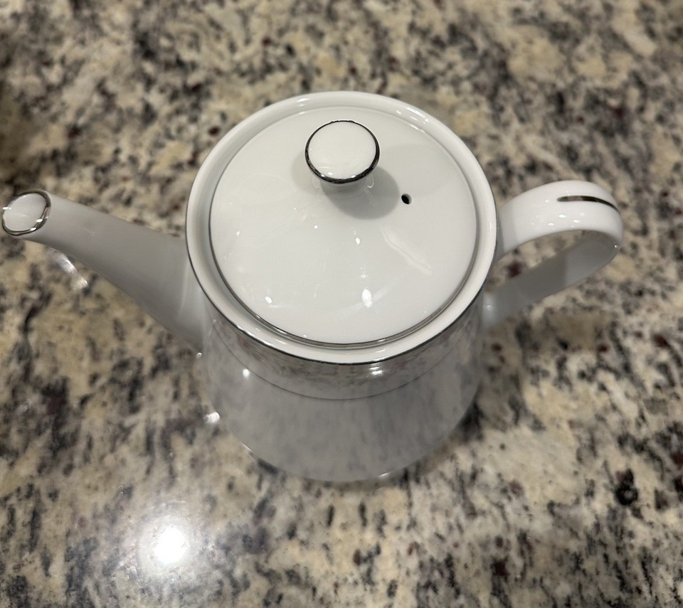 Maria China Teapot Pink White Grey Floral Pattern. VTG Pattern Made In ...