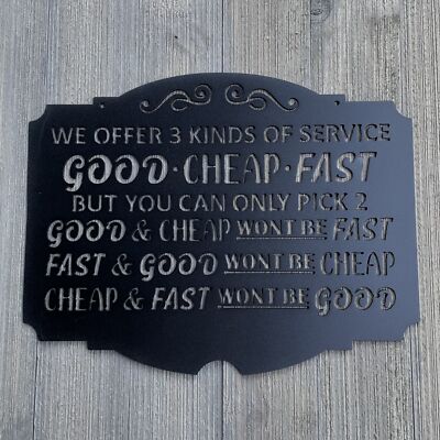 Good Cheap Fast Metal Sign Cutout | eBay