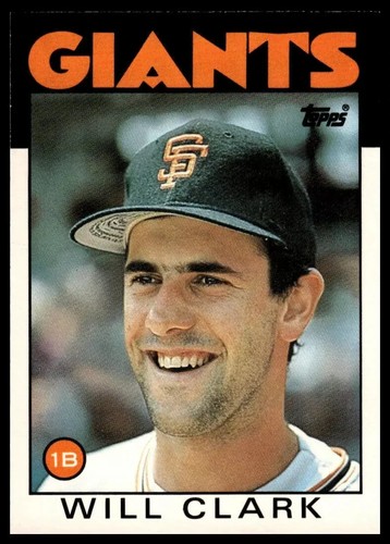 1986 Topps Traded #24T Will Clark Giants Rookie Card Mint Centered Free ...