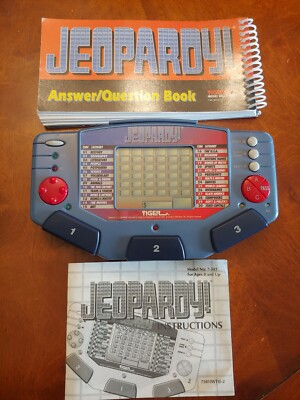 Vintage 1995 Tiger Electronics JEOPARDY! Handheld Game w Question Book ...