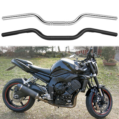7/8" 22mm Motorcycle Handlebar Black Chrome For Yamaha FZ1 FZ6 FZ6R ...