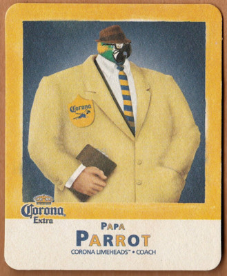 Corona Extra Limeheads Papa Parrot Beer Coaster | eBay